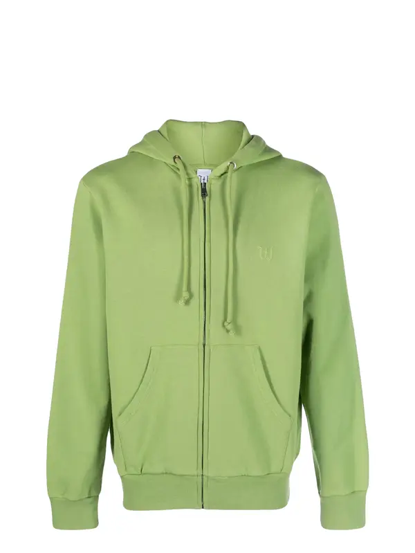 WINNIE N.Y.C Logo-embroidered Zip-up Hoodie - Green