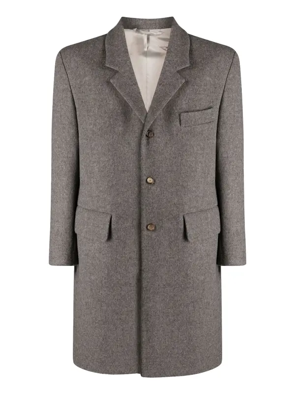 RIER Single-breasted Wool Coat - Grey