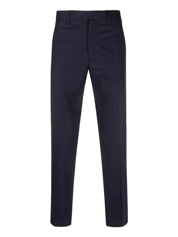 Neil Barrett Navy Mid-rise Straight-leg Trousers - Blue
