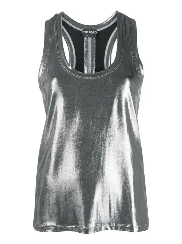 TOM FORD Laminated Tank Top - Silver