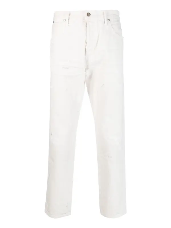 TOM FORD Ripped Straight-leg Jeans - White