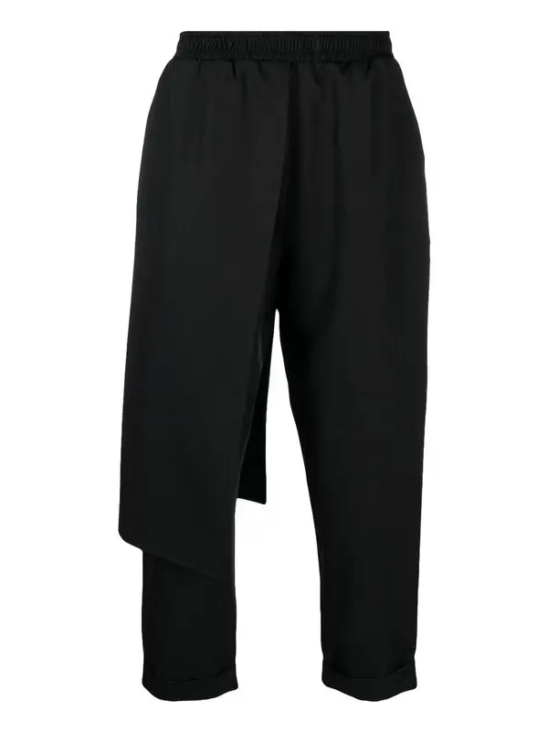 Alchemy Fashions Layered Cropped Trousers - Black