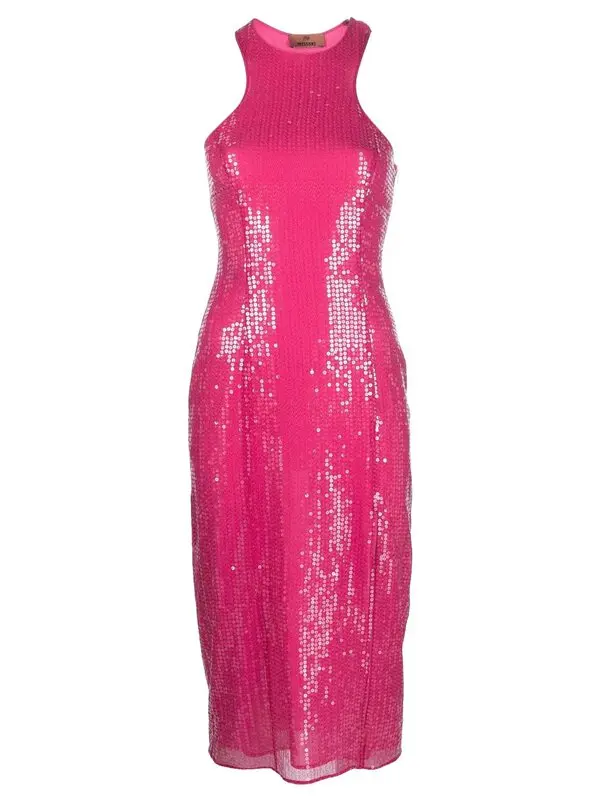 Missoni Sequin Racerback Midi Dress - Pink