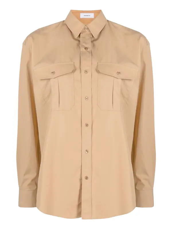Wardrobe.NYC Oversize Cotton Shirt - Neutrals