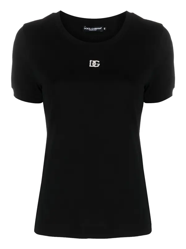 Dolce & Gabbana Crystal-embellished T-shirt - Black