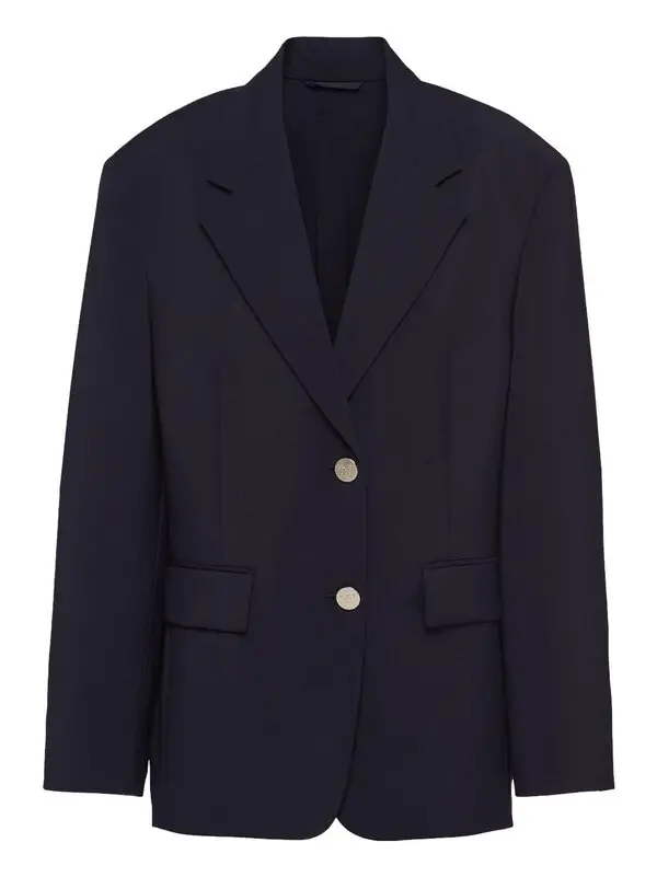 Prada Single-breasted Wool Blazer - Blue
