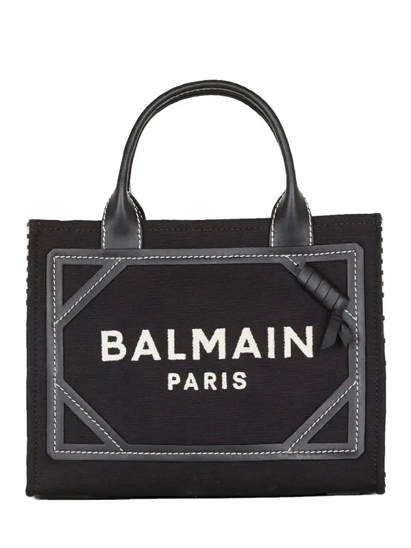 Balmain B-army Logo-embroidered Tote Bag - Black