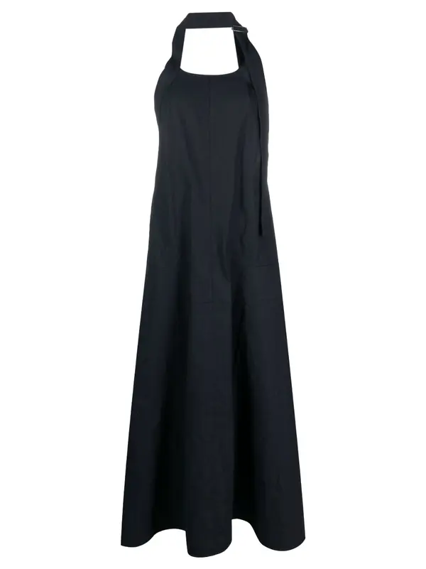 Studio Nicholson Open-back Flared Long Dress - Blue