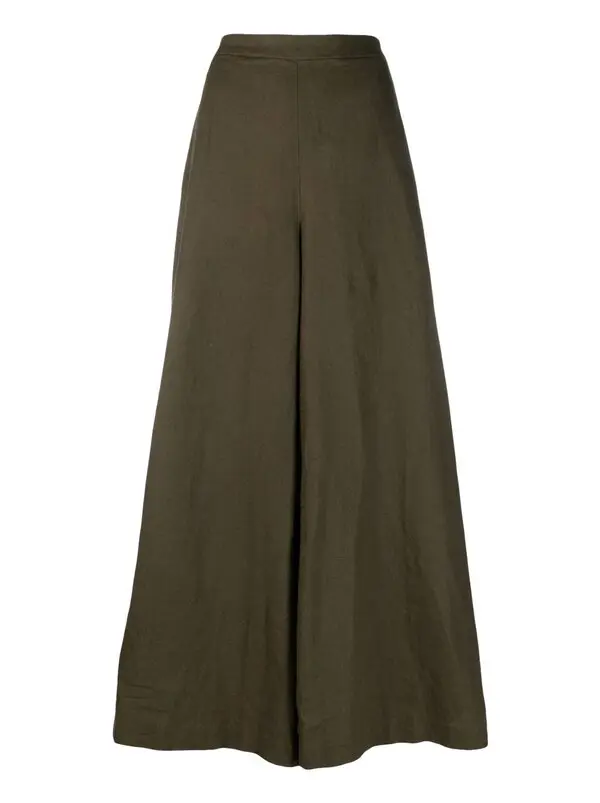 Polo Ralph Lauren Linen Palazzo Trousers - Green