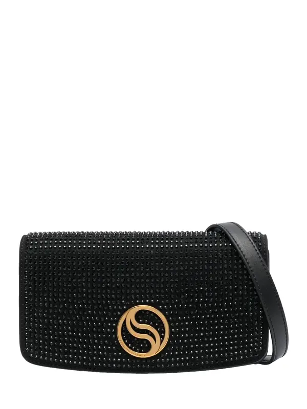 Stella McCartney Rhinestone-embellished Crossbody Bag - Black