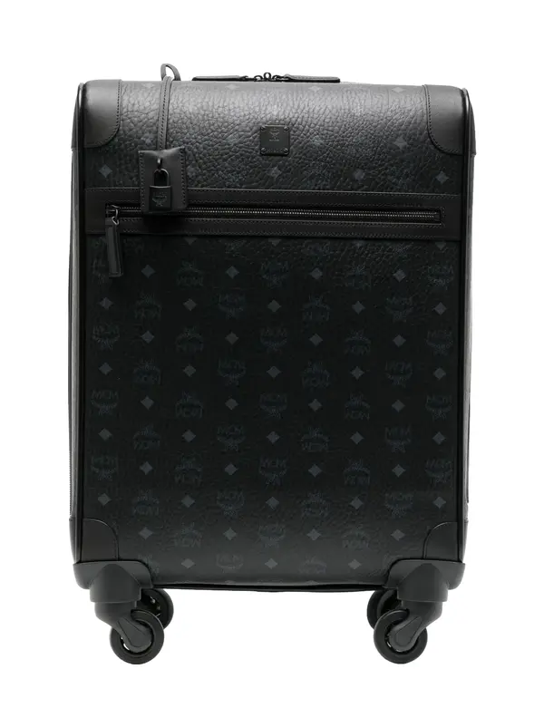 Mcm Small Ottomar Trolley Suitcase - Black