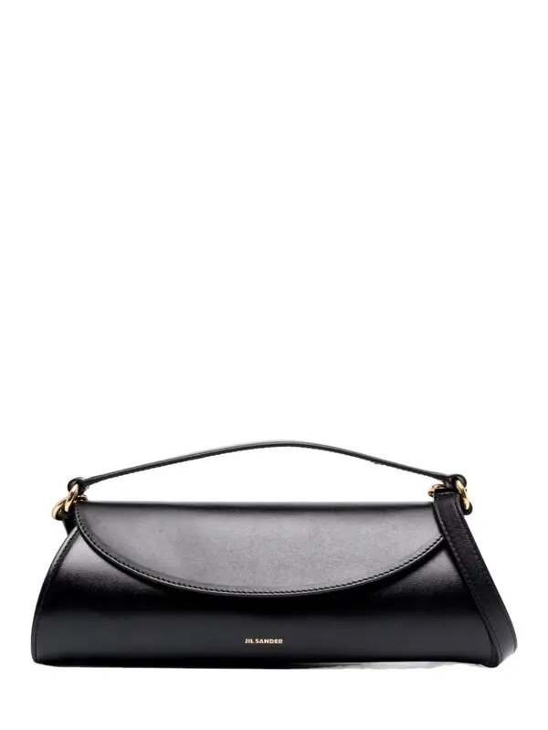 JIL SANDER Small Cannolo Shoulder Bag - Black