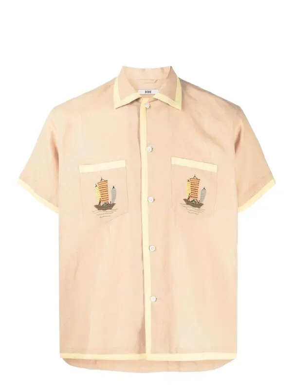 BODE Boat-embroidered Shirt - Yellow
