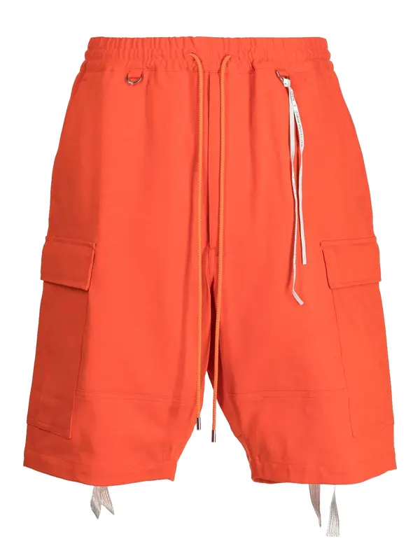 MASTERMIND WORLD Skull-embroidered Cargo Shorts - Orange