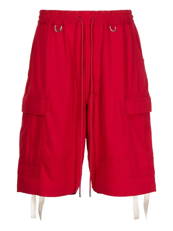 MASTERMIND WORLD Logo Print Bermuda Shorts - Red