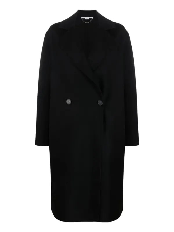 Stella McCartney Double-breasted Wool Coat - Black