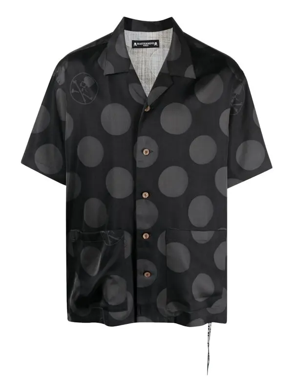 MASTERMIND WORLD Polka-dot Silk Shirt - Black