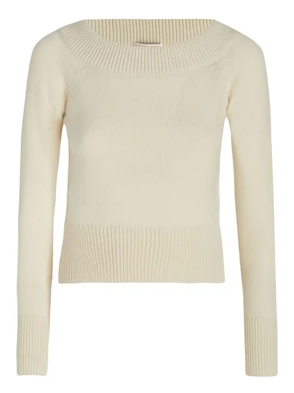 Alexander McQueen Off-shoulder Jumper - Neutrals
