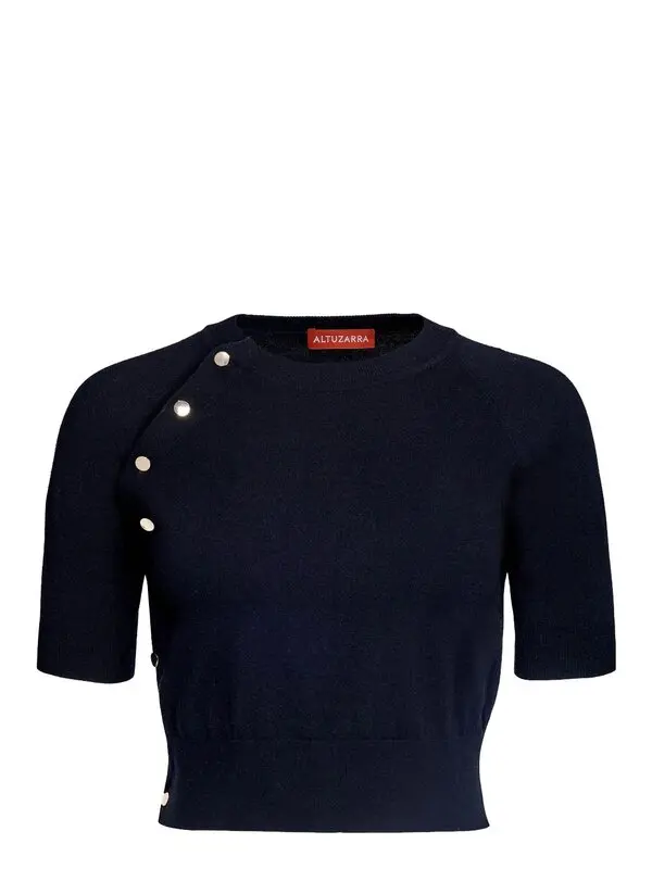 Altuzarra Short-sleeve Knitted Top - Black