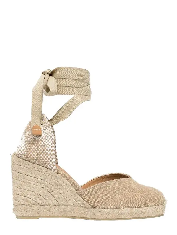 CastaÑer Chiara Raffia-wedge Sandals - Brown