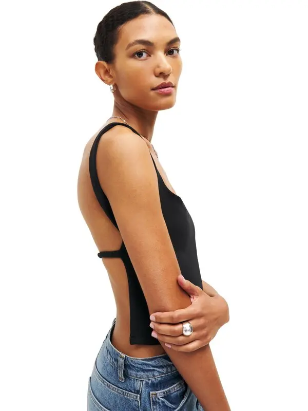 REFORMATION Cairo Knit Top - Black