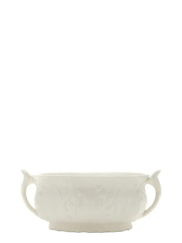 MODA DOMUS Lily Of The Valley Ceramic Planter - White