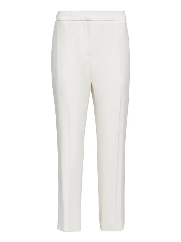Alexander McQueen Mid-rise Slim Crêpe Pants - White
