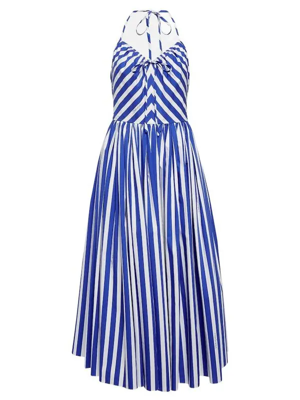 Dolce & Gabbana Portofino Striped Cotton Midi Dress - Multicoloured