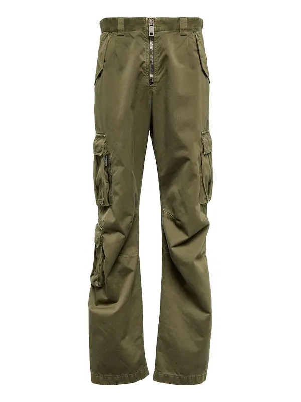 Dolce & Gabbana High-rise Cotton Cargo Pants - Green