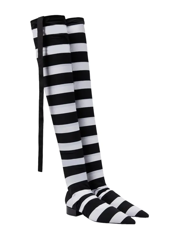 Dolce & Gabbana Portofino Striped Over-the-knee Boots - Multicoloured