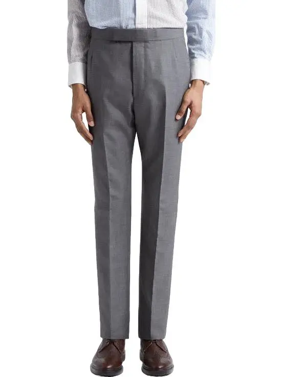 Thom Browne Classic Super 120s Wool Backstrap Trousers - Medium Grey