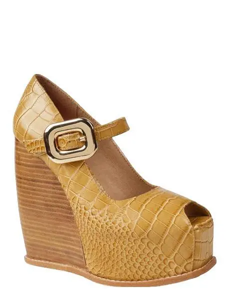 ZIGI Philipah Peep Toe Platform Wedge Sandal - Perlin Cr