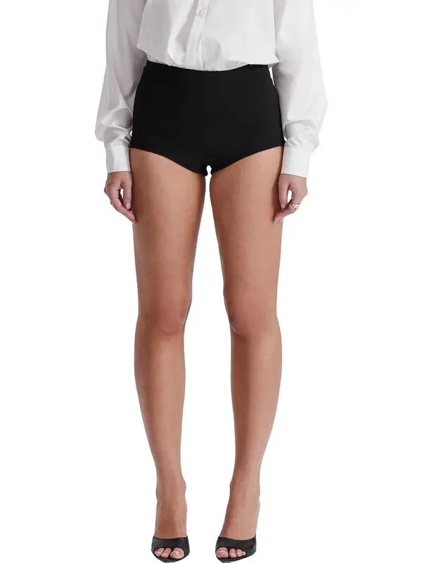 House Of Cb Tahni High-waist Shorts - Black