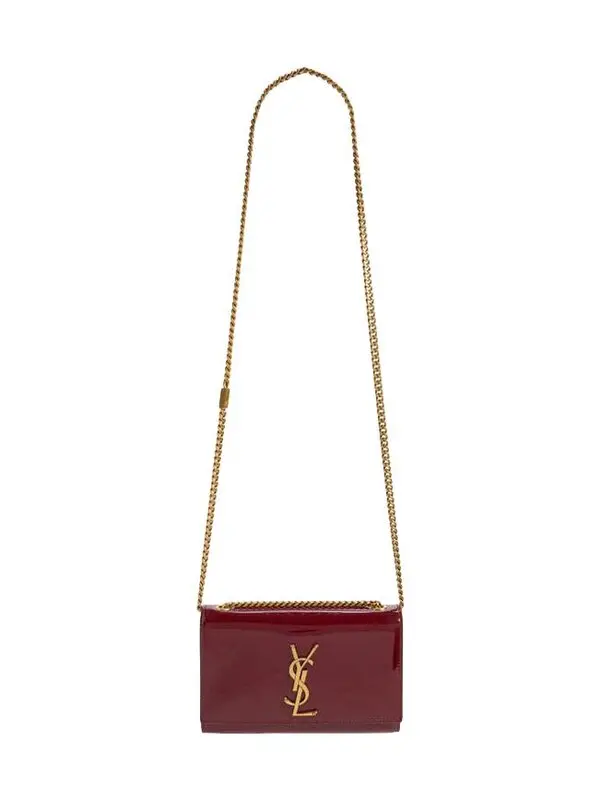 Saint Laurent Small Kate Patent Leather Shoulder Bag - Grenade