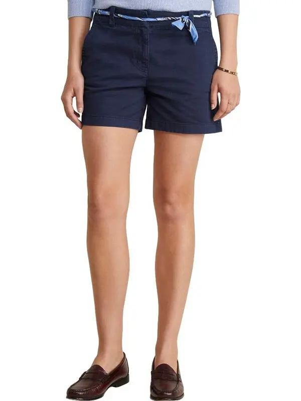 Vineyard Vines Herringbone Stretch Cotton Shorts - Nautical Navy