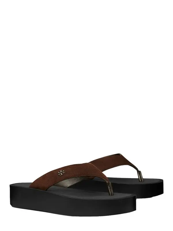 Tory Burch Platform Flip Flop - Dark Cocoa/black