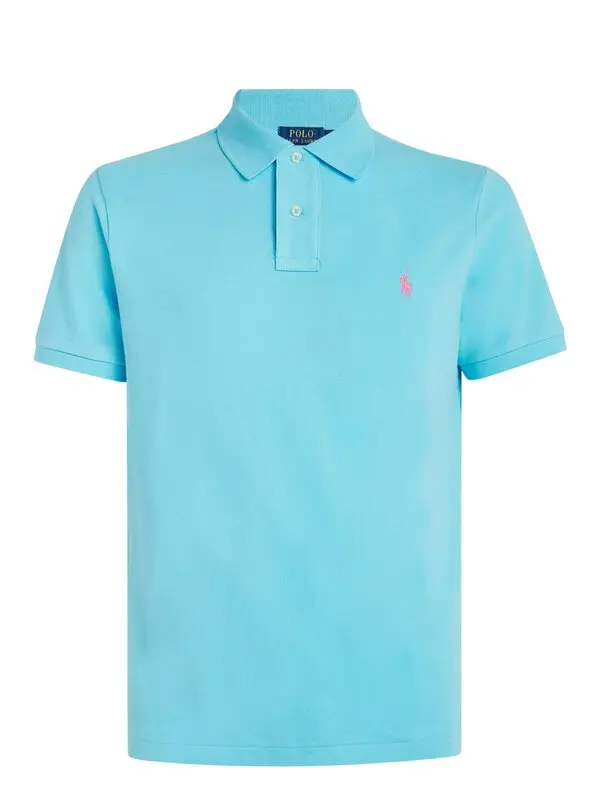 Polo Ralph Lauren Cotton Mesh Polo Pony Polo Shirt - Blue