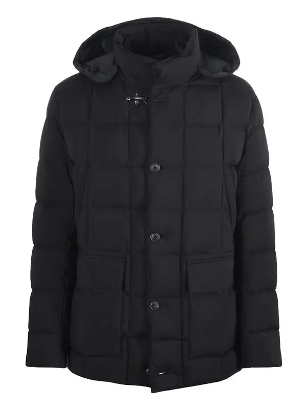 FAY Quilted Nylon Down Jacket - Black