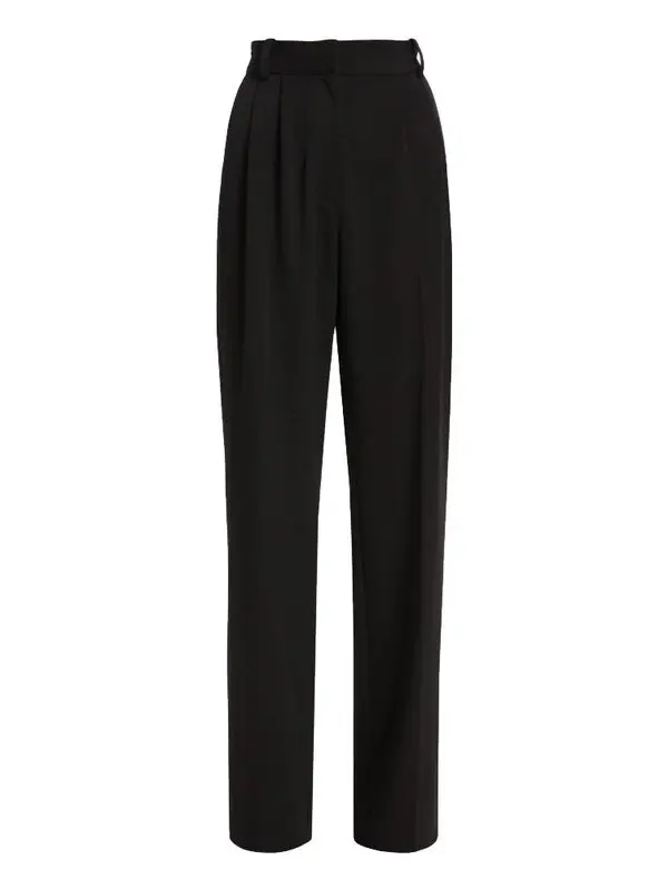 FAVORITE DAUGHTER Pleated Wide-leg Pants - Black