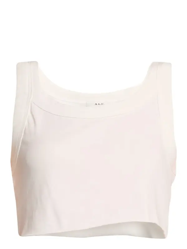 A.L.C. Halsey Cropped Tank Top - White