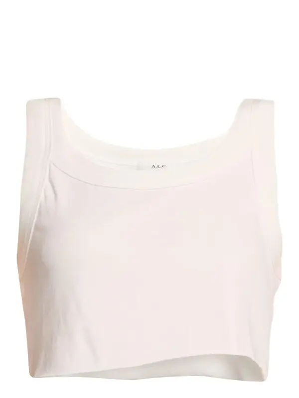 A.L.C. Halsey Cropped Tank Top - White