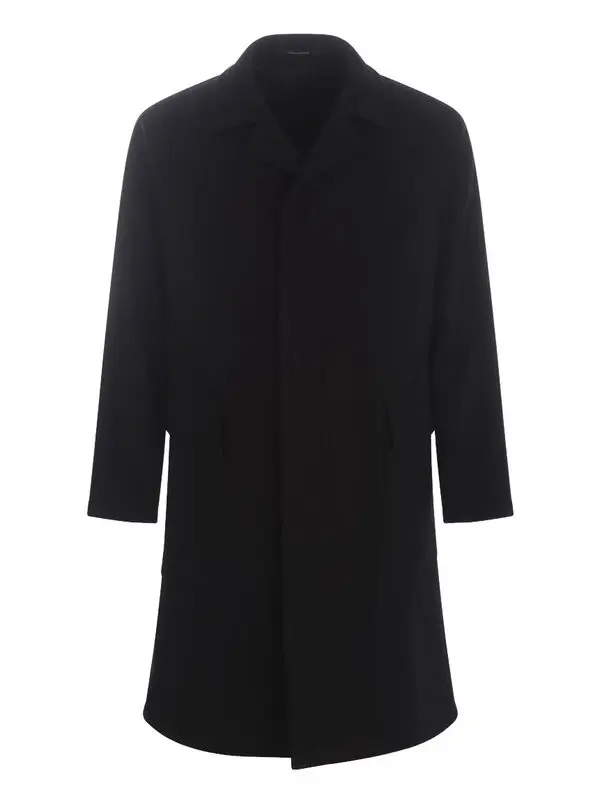 Tagliatore Virgin Wool Blend Coat - Black