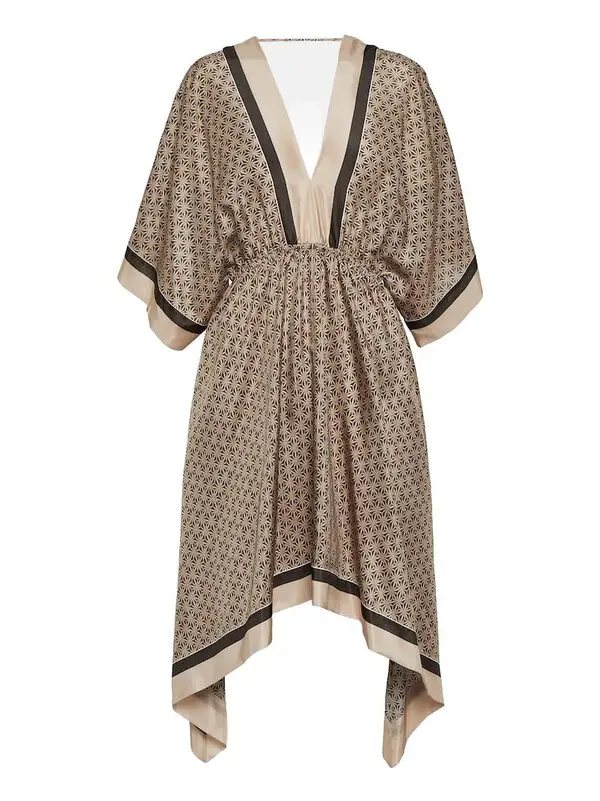 Brunello Cucinelli Printed Silk Kaftan - Multicoloured