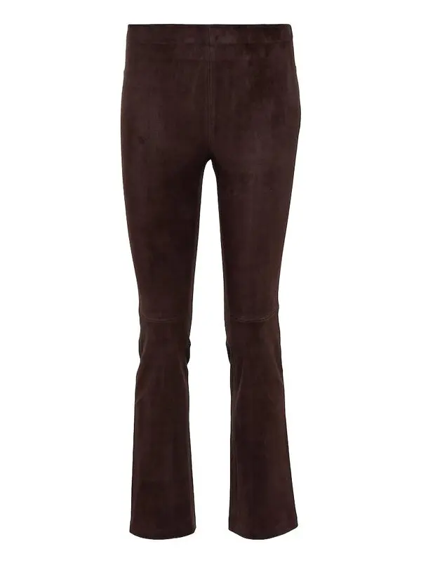 Stouls Jp Twenty Bootcut Suede Pants - Brown