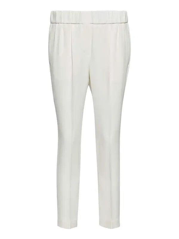 Brunello Cucinelli Tailored Crêpe Pants - White