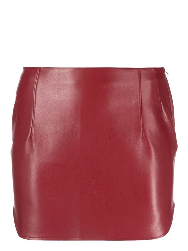 Patrizia Pepe Faux-leather Mini Skirt - Red