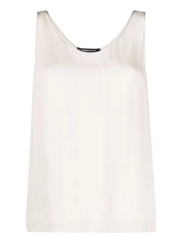 Fabiana Filippi Scoop-neck Tank Top - Neutrals