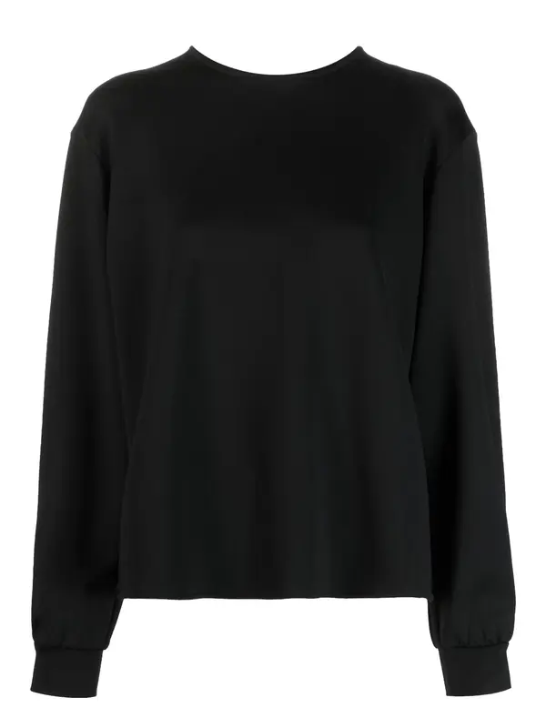 Viktor & Rolf Bow-back Long Sleeves Cotton T-shirt - Black