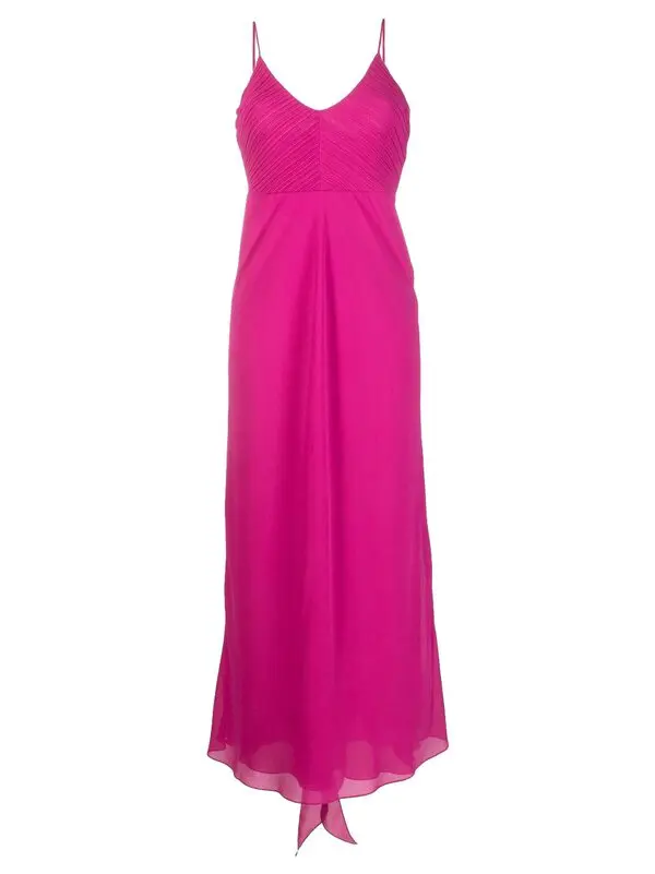 Patrizia Pepe Georgette Crepe Maxi Dress - Pink
