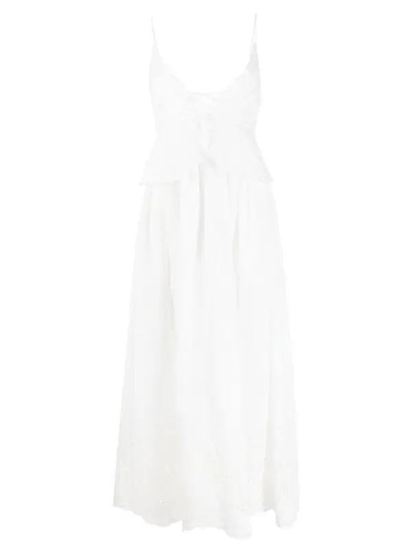 Stella McCartney Broderie Anglaise Maxi Dress - White